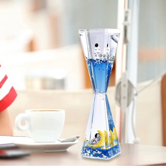 Art | Spaceman Astronaut Liquid Hourglass Timer Tabletop | Poshmark